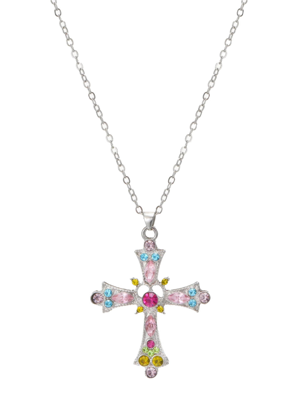 Divine Aurora Cross Necklace – Gems of Belle